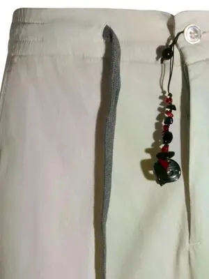 Marco Pescarolo Drawstring Trousers With Beaded Detail - Neutrals