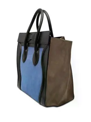 Celine 2012 Mini Tricolor Luggage Tote Bag - Blue