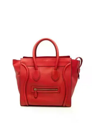 Celine 2011 Mini Luggage Tote Bag - Red