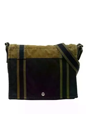 Hermès 1990-2015 Bicolor Canvas Fourre Tout Besace Mm Crossbody Bag
