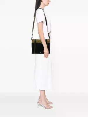 Hermès 1990-2015 Bicolor Canvas Fourre Tout Besace Mm Crossbody Bag