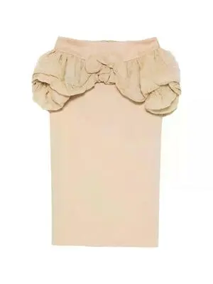 Max Mara Ruffled Midi Skirt - Neutrals