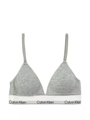 Calvin Klein Logo-band Bralette - Grey