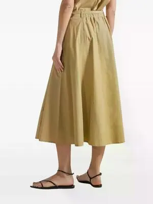 Seventy Belted A-line Midi Skirt - Neutrals