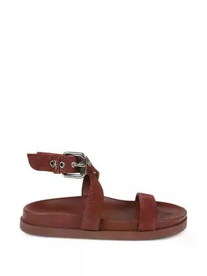 Patrizia Pepe Buckle Strap Leather Sandals