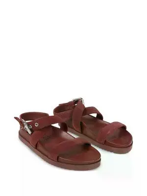 Patrizia Pepe Buckle Strap Leather Sandals