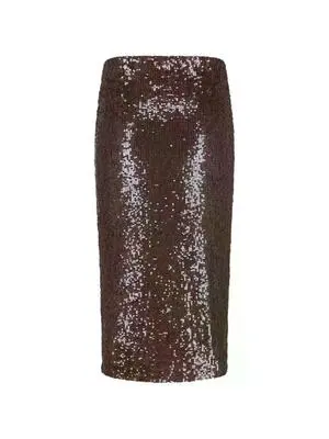 P.a.r.o.s.h Sequin Embellished Skirt - Brown