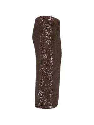 P.a.r.o.s.h Sequin Embellished Skirt - Brown