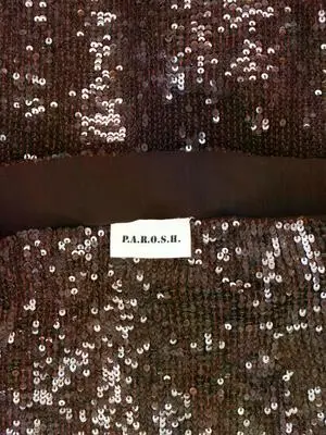 P.a.r.o.s.h Sequin Embellished Skirt - Brown