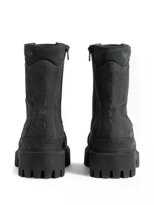 Balenciaga Lace-up Combat Boots - Black