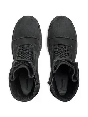Balenciaga Lace-up Combat Boots - Black