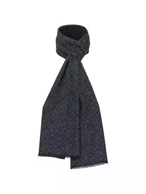 CHELSEY IMPORTS Geometric Fringed Scarf - Grey