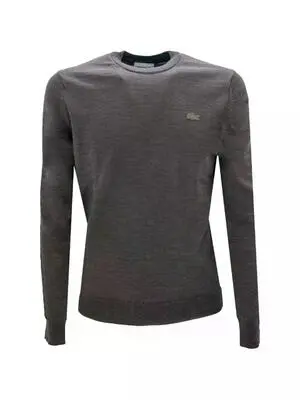 Lacoste Logo-patch Crewneck Sweater - Grey
