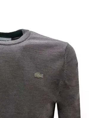 Lacoste Logo-patch Crewneck Sweater - Grey