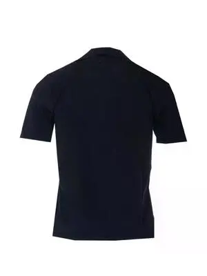 ROBERTO COLLINA V-neck Short Sleeve T-shirt - Black