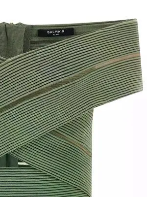 Balmain Off-the-shoulder Zip-fastening Top