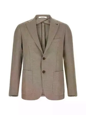 Tagliatore Montecarlo Buttoned Pin-detail Blazer - Brown