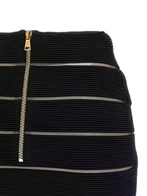 Balmain V-waist Mini Skirt - Black