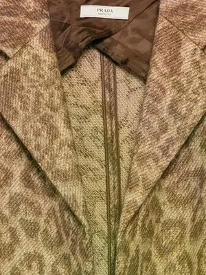 Prada Wool Leopard Print Coat
