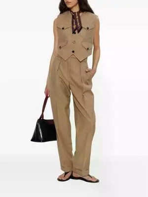 Versace Pleated Cuff Trousers