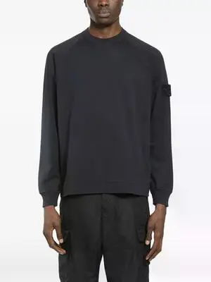Stone Island Ghost Patch Crewneck Sweatshirt - Black