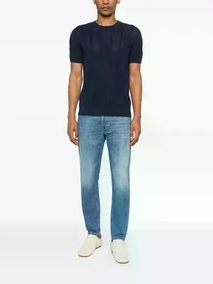 DONDUP Faded Straight Leg Jeans - Blue