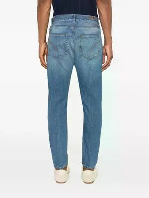 DONDUP Faded Straight Leg Jeans - Blue