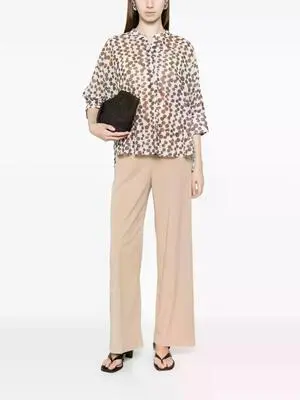 VIA MASINI 80 Silk Wide Leg Trousers