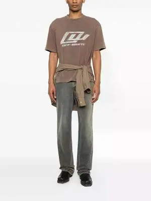 Off-White Owr Skate Fade Graphic T-shirt - Brown