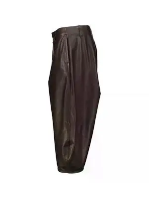 LEMAIRE Dropped Crotch Leather Bermuda Shorts