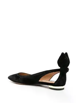 AQUAZZURA Deneuve Ballerinas - Black