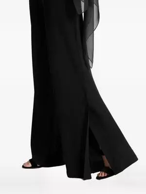 Alberta Ferretti Slit-detail Trousers - Black