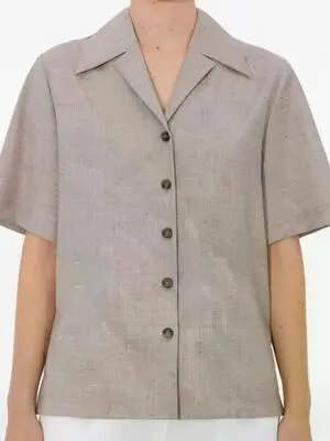 Loulou De Saison Button Short-sleeve Shirt - Neutrals