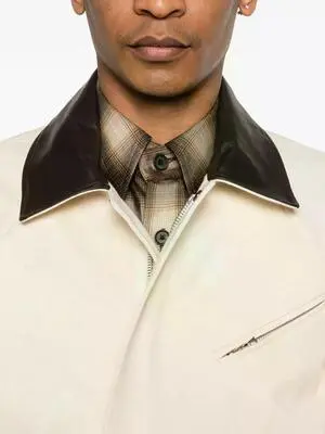 SAGE NATION Painter Leather-collar Jacket