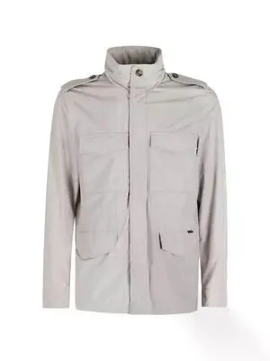 MOORER Patch Pocket Jacket With Buttoned Epaulettes - Neutrals