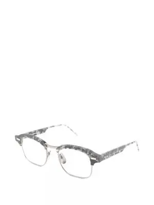 Thom Browne Patterned Browline Eyeglasses - Grey