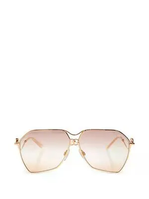 Dolce & Gabbana Geometric-frame Metal Sunglasses