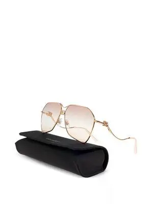 Dolce & Gabbana Geometric-frame Metal Sunglasses