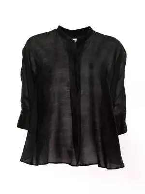 TRAME AUREE Stand-collar Shirt