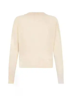 Alpha Studio Polo-collar V-neck Sweater