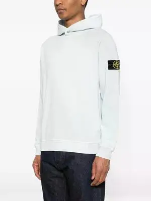Stone Island Logo-patch Hoodie - Blue