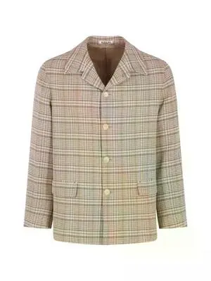 Auralee Checked Shirt Jacket