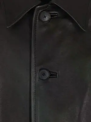 Auralee Buttoned Leather Jacket