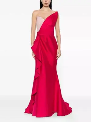 MARFIL BARCELONA Embellished Ruffled Dress
