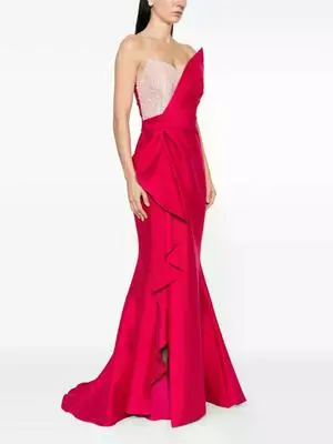 MARFIL BARCELONA Embellished Ruffled Dress