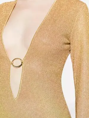 Oseree Ring-detail Maxi Dress - Neutrals