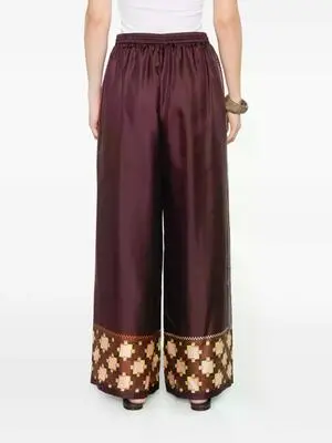 ALEMAIS Wilson Silk Palazzo Pants - Red