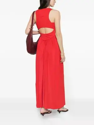 Sportmax Panino Scoop-neck Maxi Dress - Red