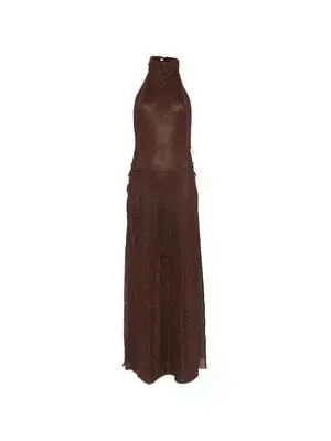 Oseree Ring Turtleneck Maxi Dress