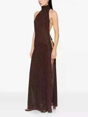 Oseree Ring Turtleneck Maxi Dress